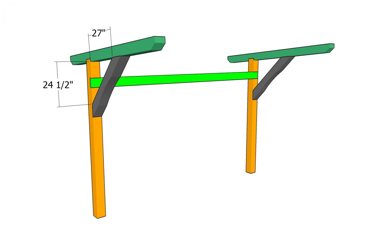 2 Post Cantilevered Pergola - DIY PDF Plans | Free Garden Plans ...